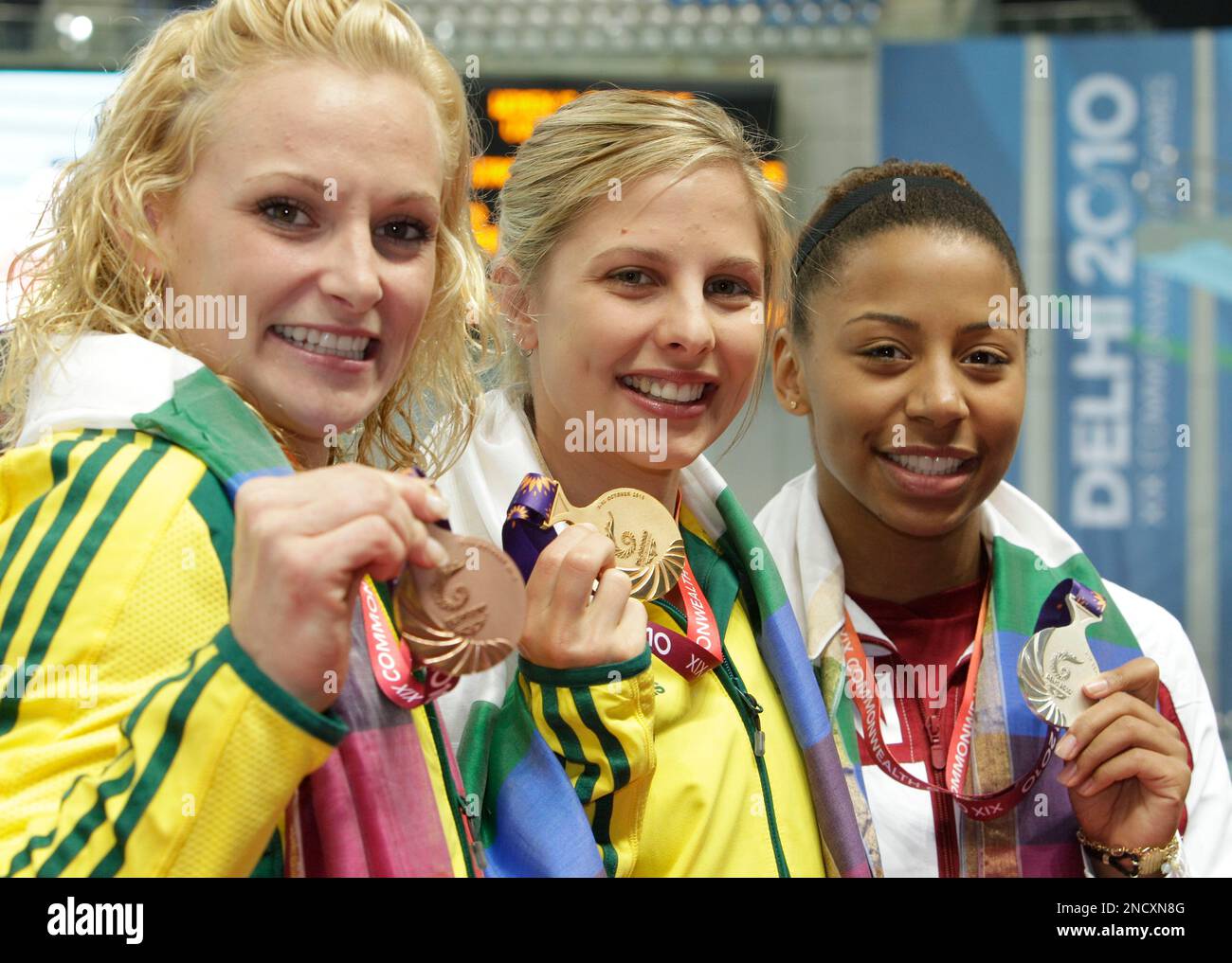From right, Canada's Jennifer Abel, silver, Australia's Sharleen ...