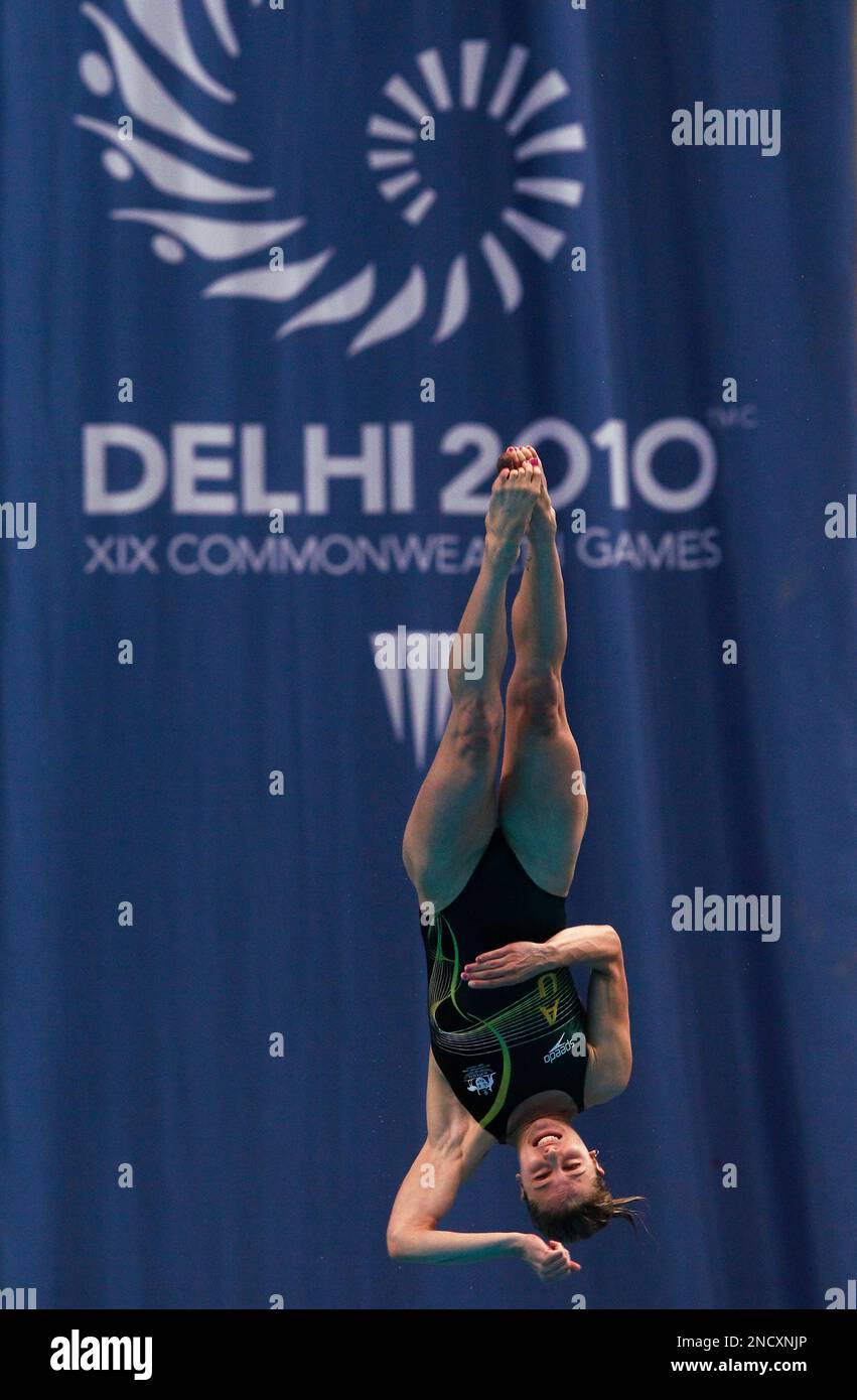 Australia's Sharleen Stratton dives to win the gold medal in the women ...