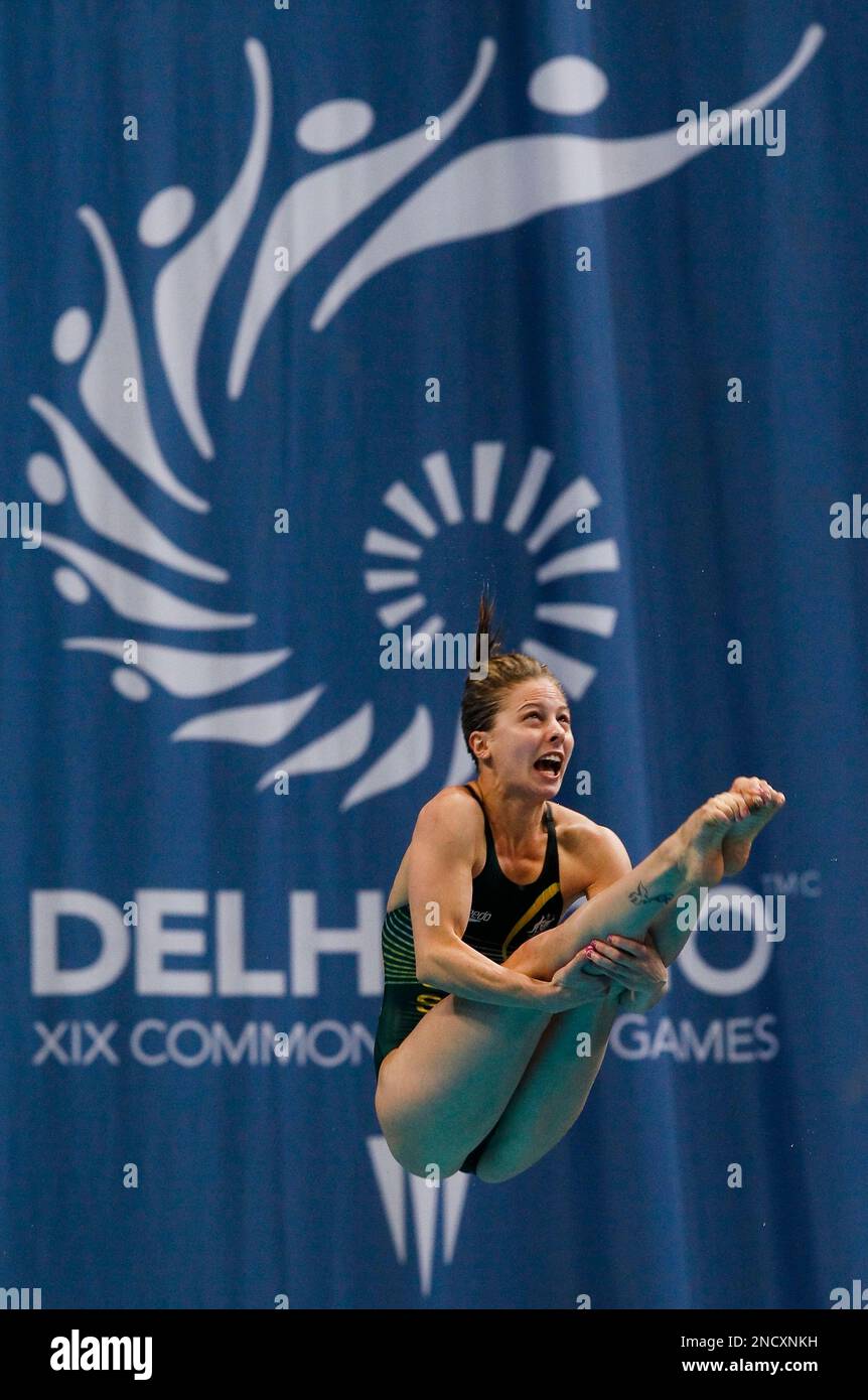 Australia's Sharleen Stratton dives to win the gold medal in the women ...
