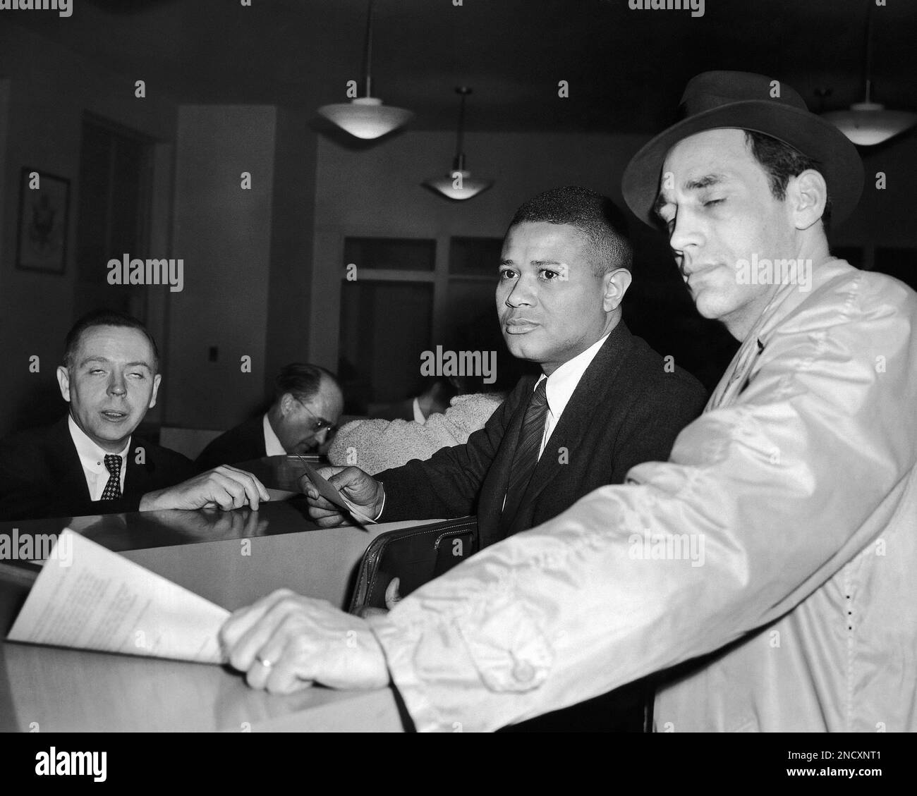 William Worthy, second from right, staff member of Afro-American ...