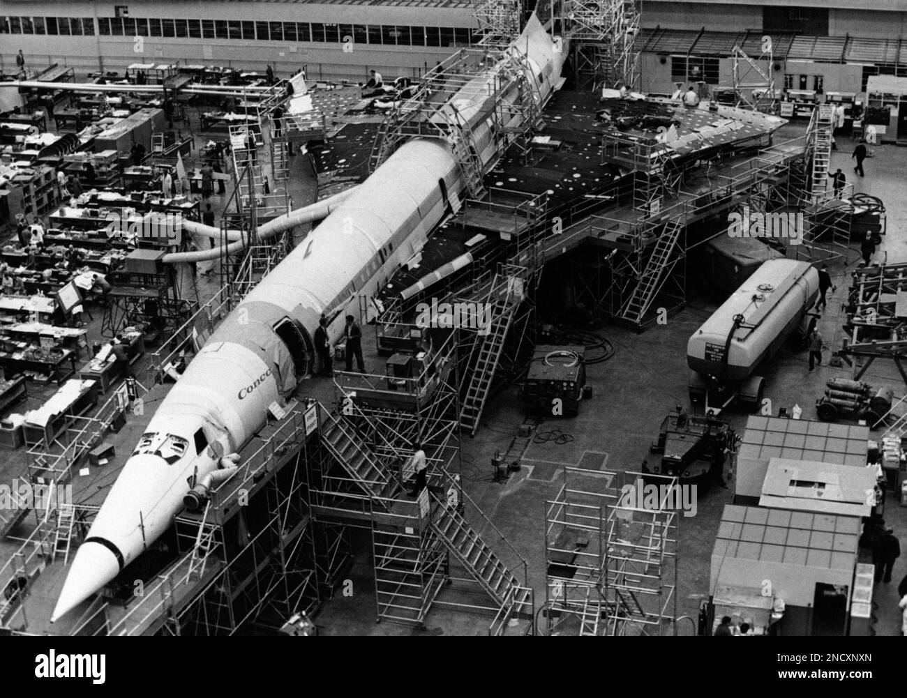 This is an overhead general view of the fuselage section of the Anglo ...