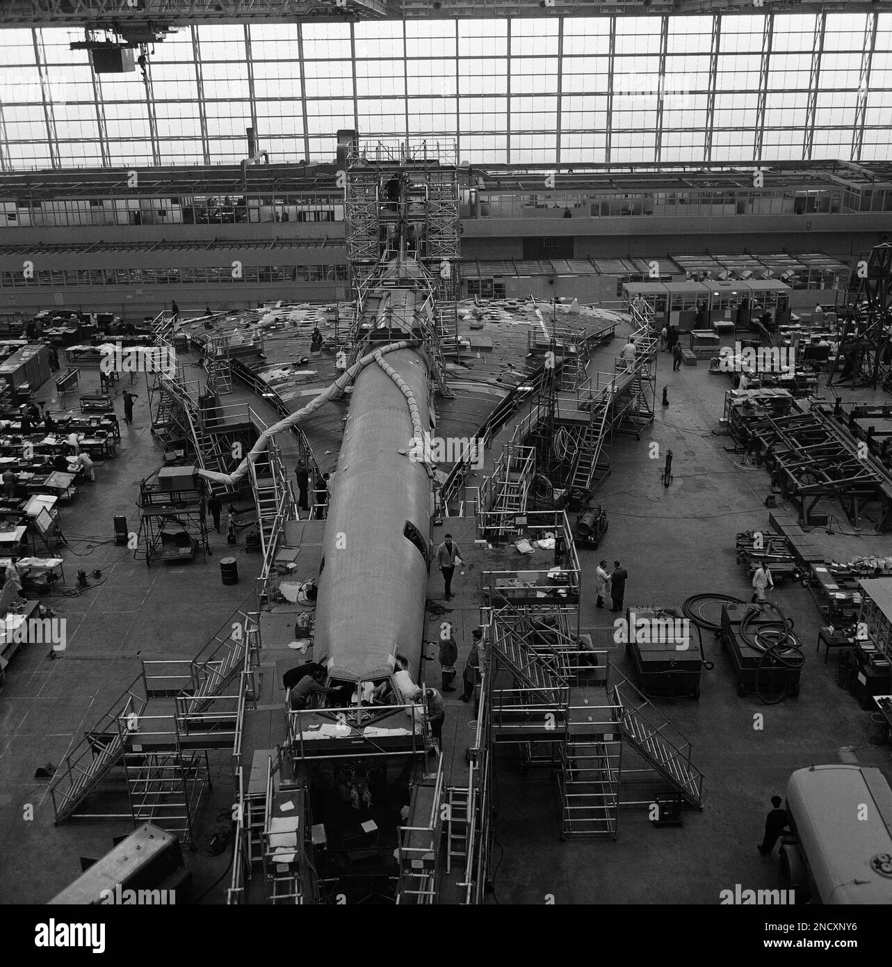 The Anglo-French supersonic jet airliner Concorde is pictured in an ...