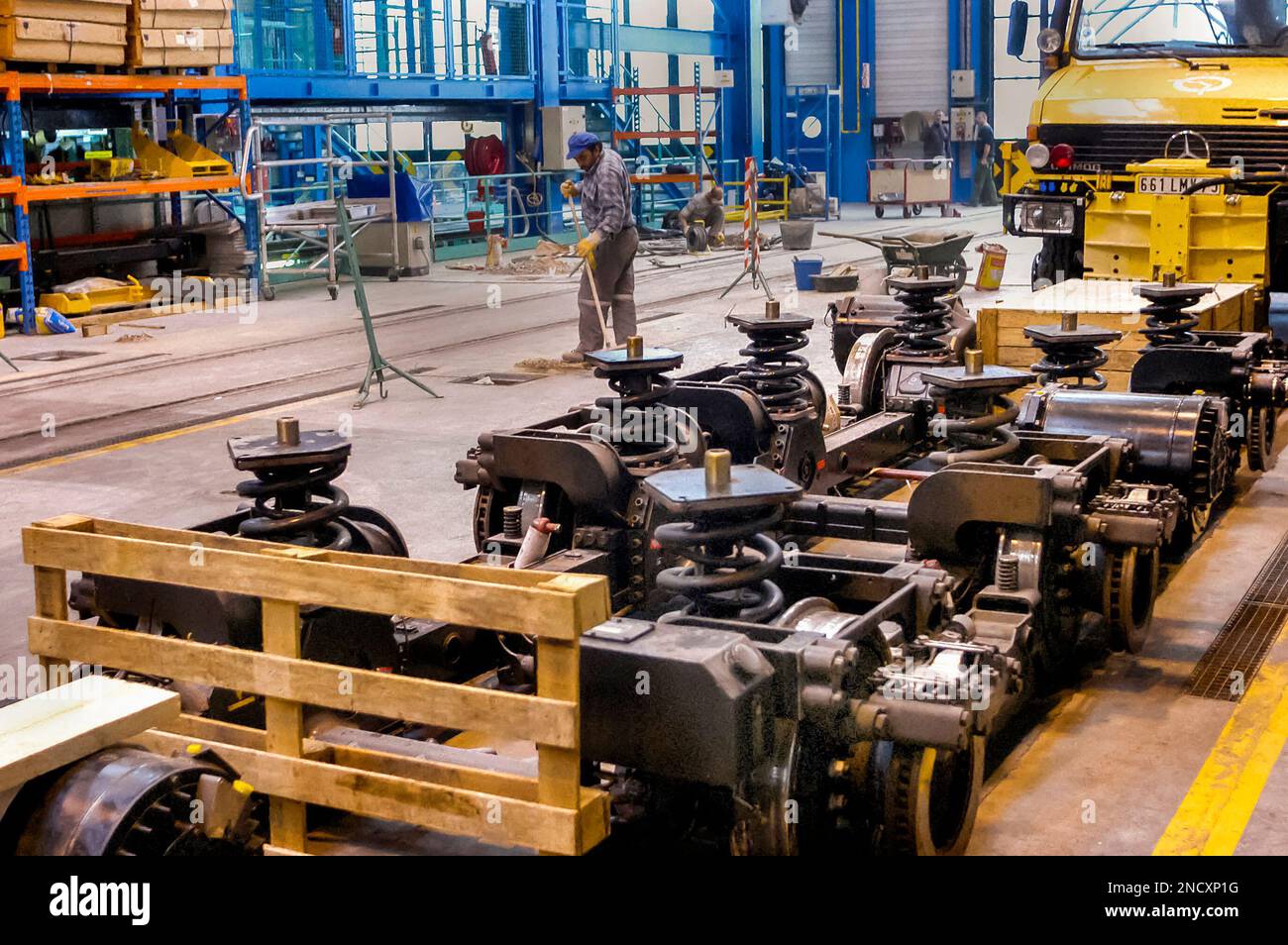 Paris Region, France, RATP Atelier, Men Working in Public Transport ...