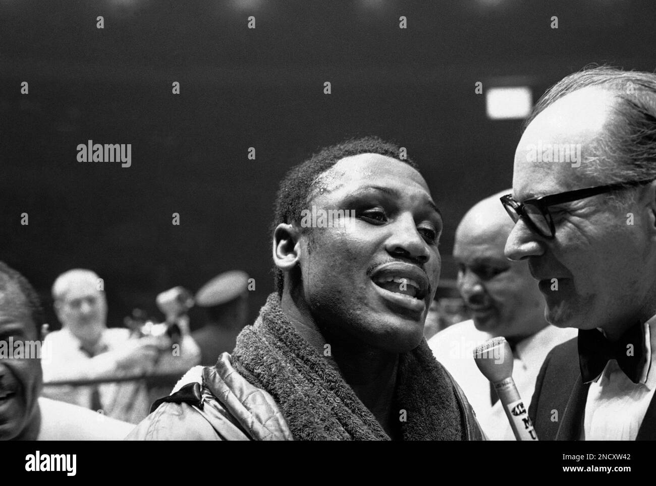 Joe Frazier, left, and Nino Benvenuti of Italy are heroes of the ring ...