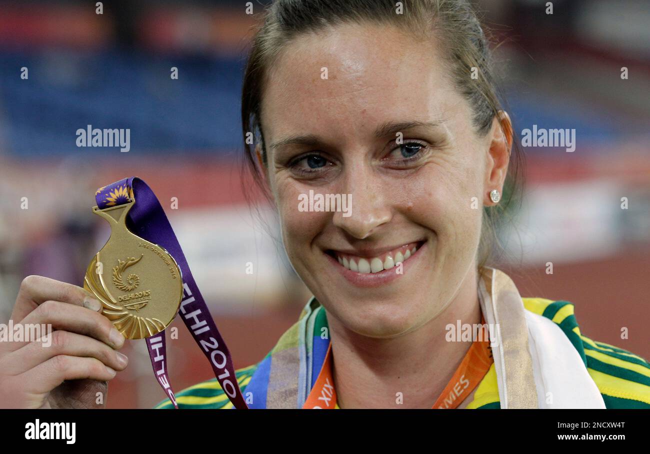 Australia's Alana Boyd poses iwth her gold medal for the Women's Pole ...