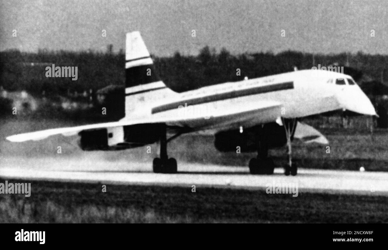 The Concorde 001, prototype of the supersonic jetliner being developed ...