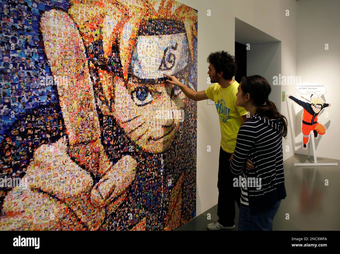 Visitors seen at the exhibition " Discover Manga!: The World of ...