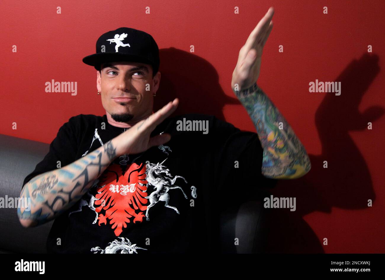 Rob Van Winkle, also known by his stage name Vanilla Ice, waits for interview on the "Fox ...