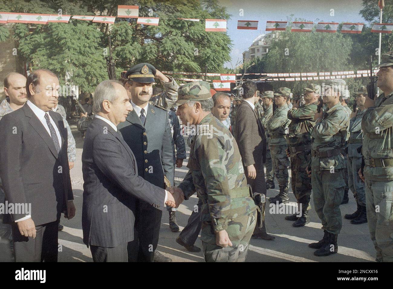 Rene Mouawad, Selim Hoss and Hussein Husseini Beirut Lebanon Nov. 22 ...