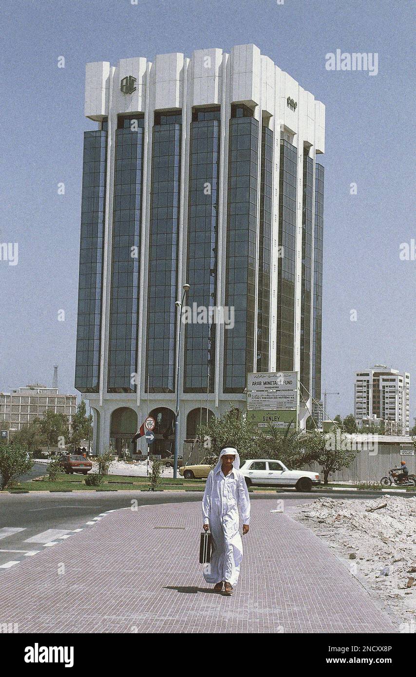 Headquarters of the Arab Monetary Fund building, nearing completion in ...