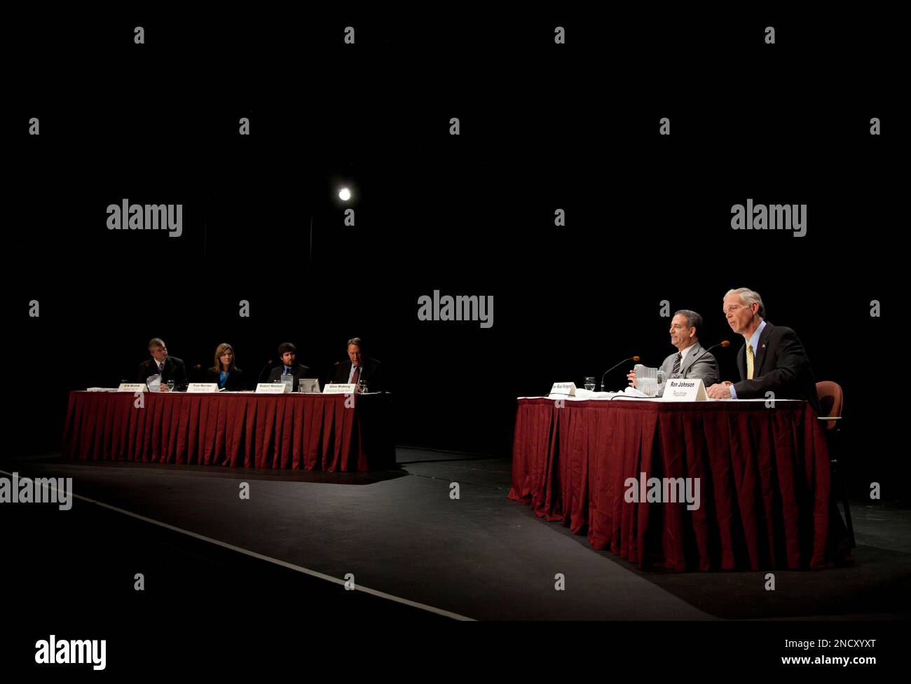 Wisconsin senatorial candidates Democrat Sen. Russ Feingold, left, and ...