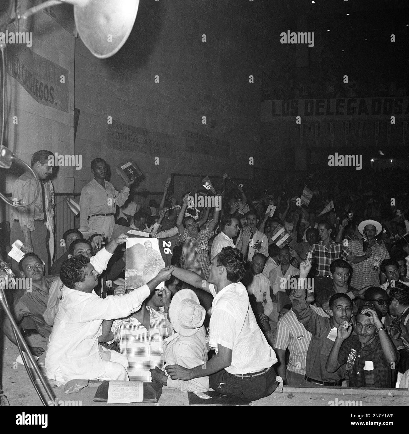 Delegates at the 10th Congress of the Cuban Federation of Labor Show ...