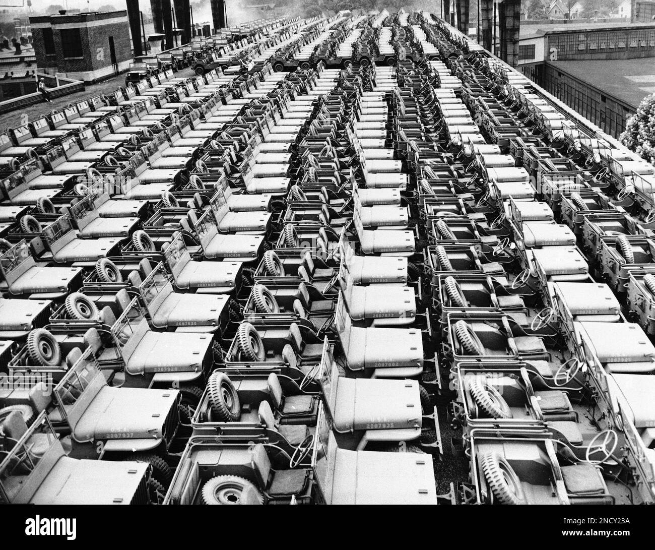 Hundreds of the Army’s little scout cars waiting in droves at the ...
