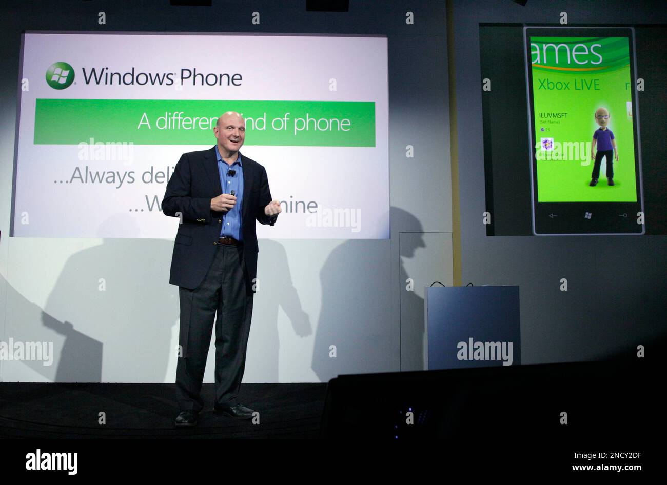 Microsoft CEO Steve Ballmer speaks during the launch of new smart ...