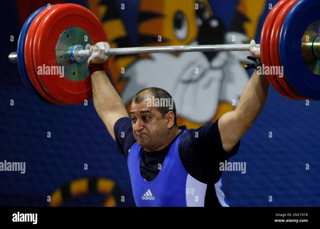 Canada's George Kobaladze performs in the men's 105+ kilogram ...
