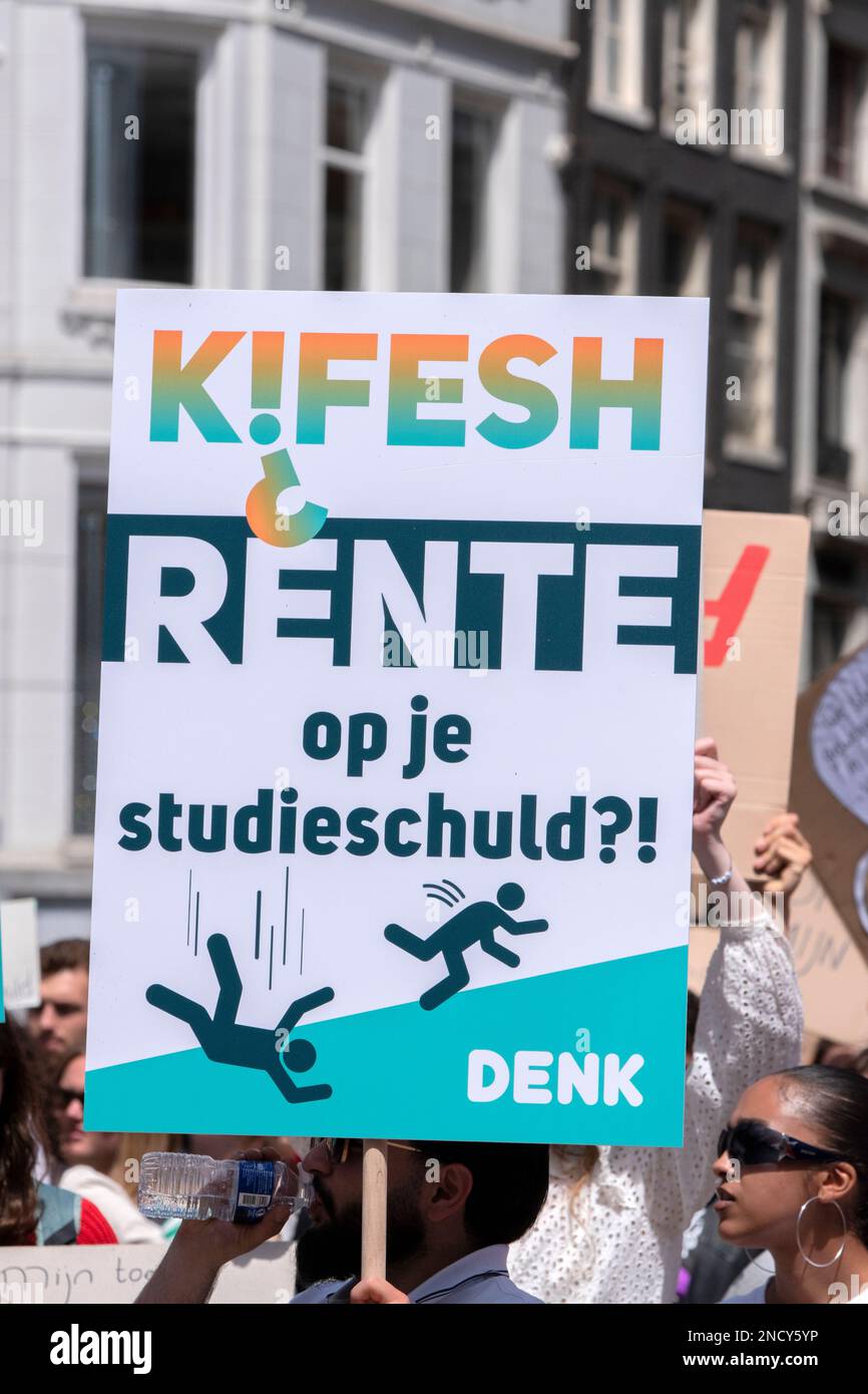Billboard Political Party Denk At Student Demonstration From The Not My ...