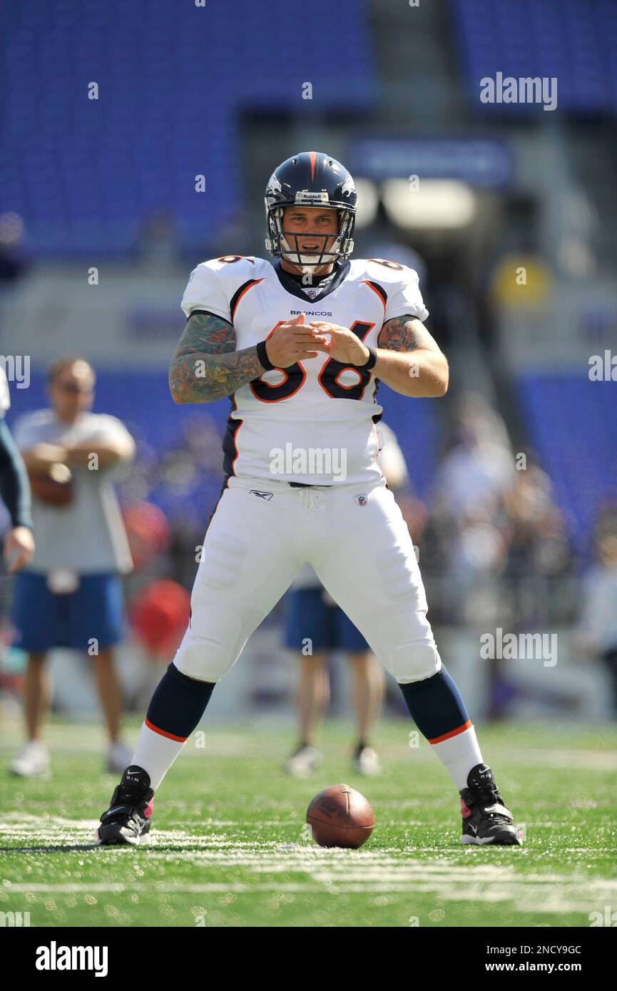 Denver Broncos long snapper Lonie Paxton before the start of an NFL ...