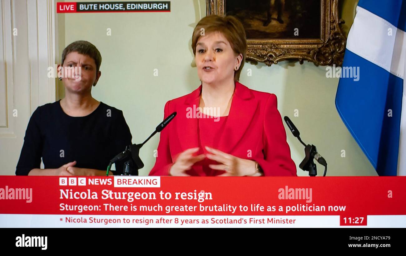 Edinburgh, Scotland, UK. 15th Feb, 2023. PICTURED: Nicola Sturgeon MSP ...