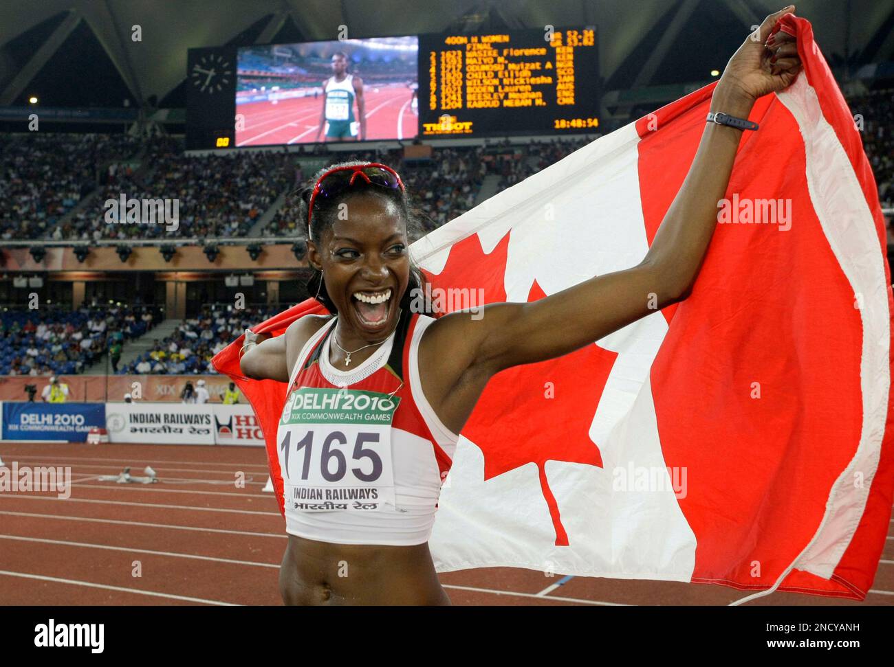 Canada's Nicole Forrester celebrates after winning the Women's High ...