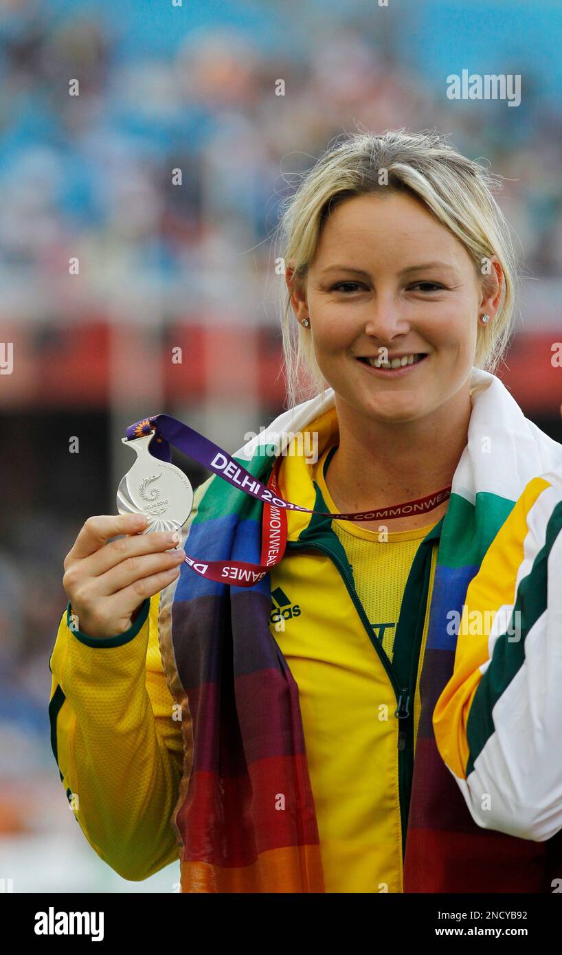 Australia's Kim Mickle poses with her silver medal for the Women's ...