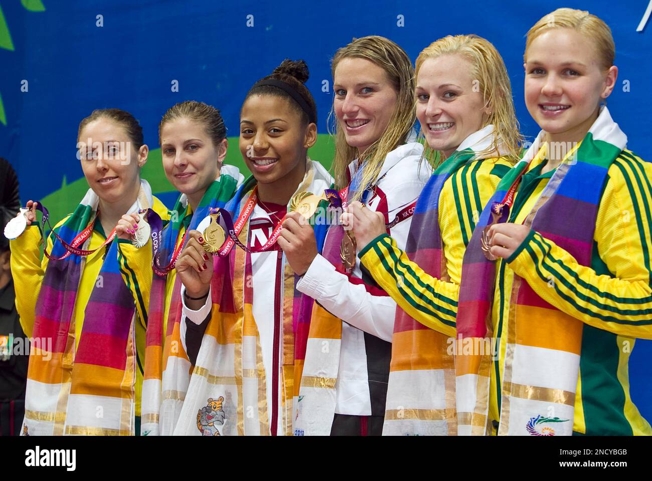 From left, Australia's Briony Cole and Sharleen Stratton, silver ...