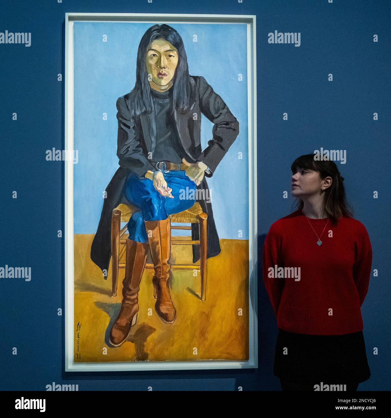 London, UK. 15 February 2023. A staff member views 'Ron Kajiwara', 1971 ...