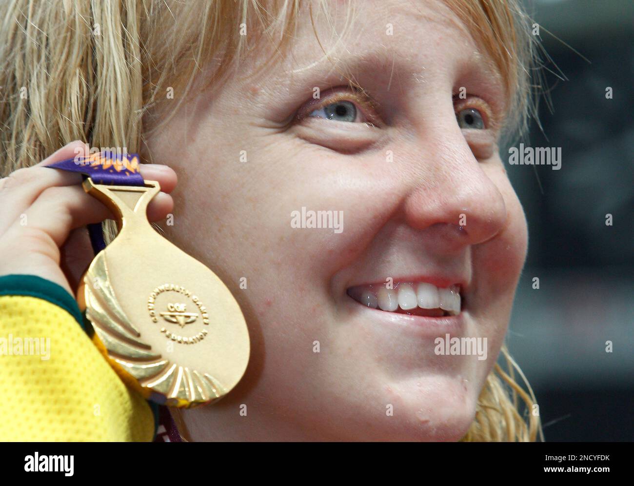 Australia's Jessicah Schipper poses with her gold medal in the women's ...