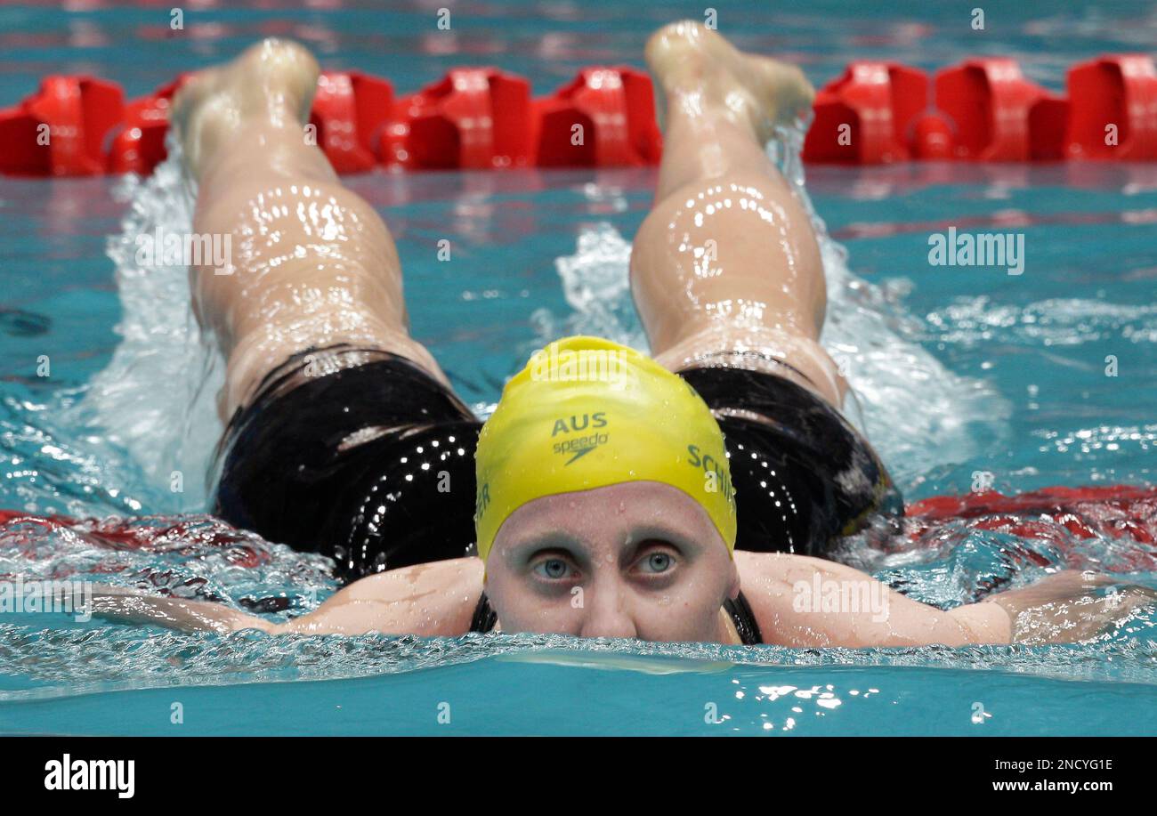 Australia's Jessicah Schipper swims away after winning the gold medal ...