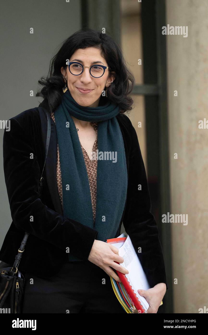 French Culture Minister Rima Abdul-Malak walks after taking part in the ...