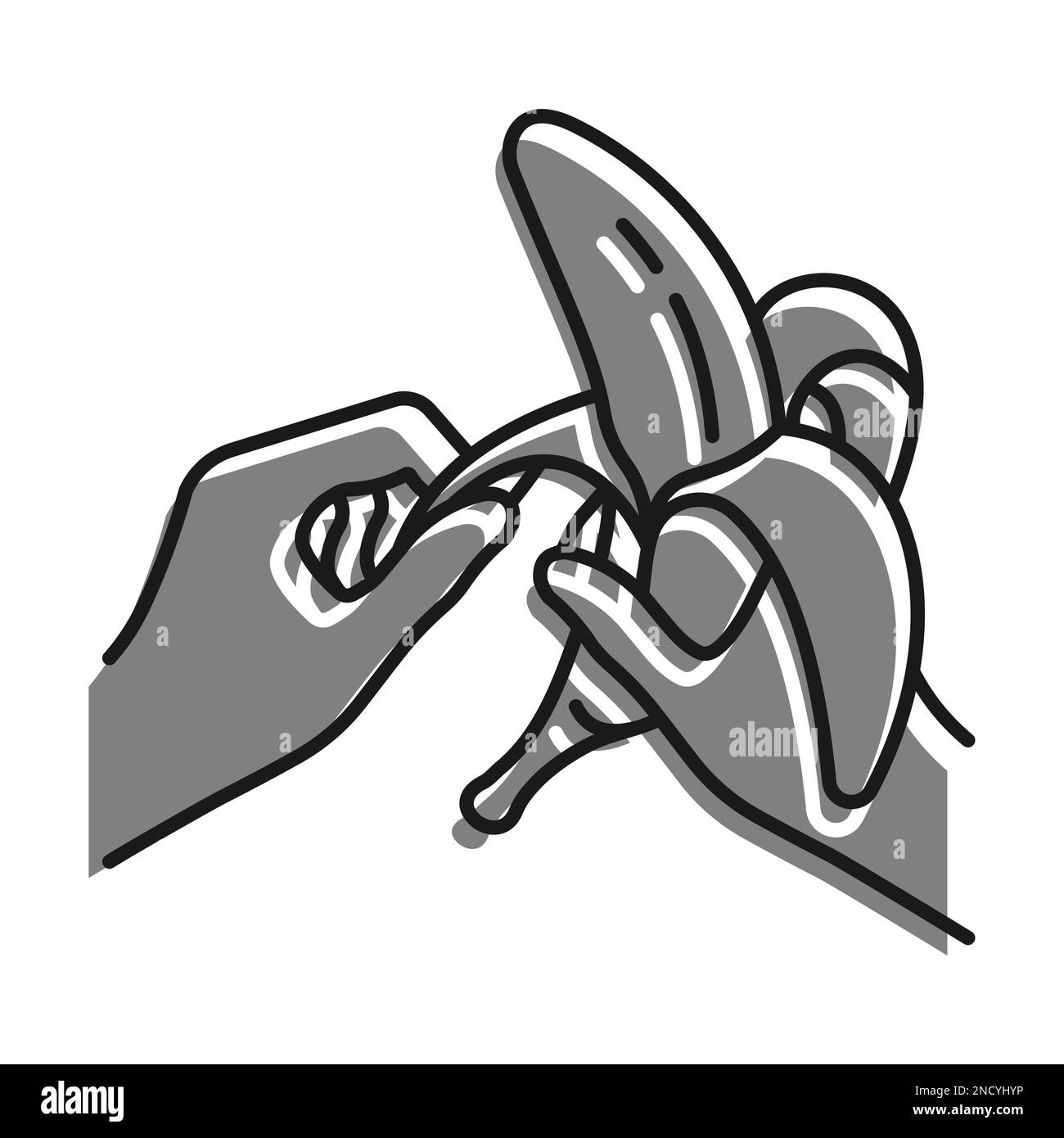 Hands peeling fruit Black and White Stock Photos & Images - Alamy