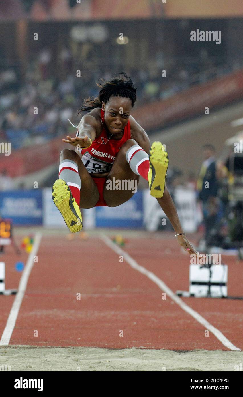 Trinidad's Ayanna Alexander competes in the Women's Triple Jump final ...