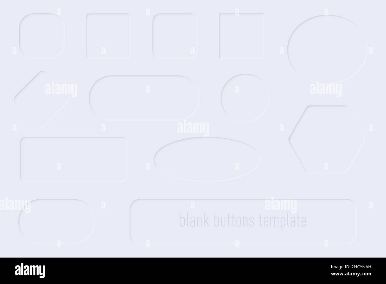 Blank web buttons template collection with shadow in gray Stock Vector ...