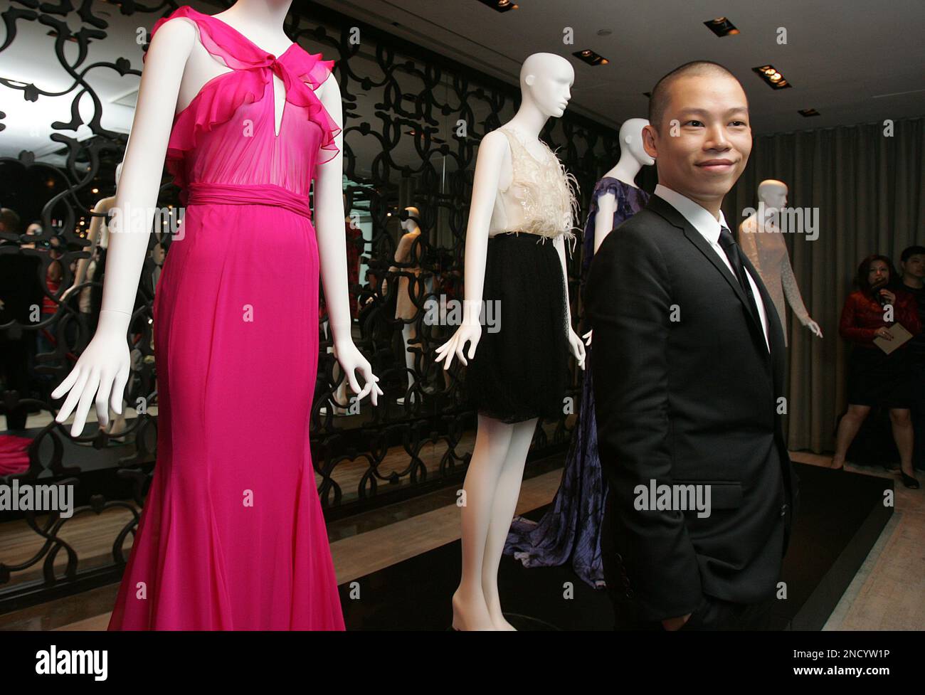 Manhattan-based American fashion designer Jason Wu smiles while ...