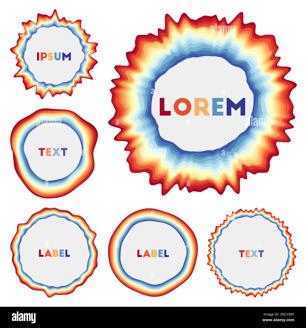 Colorful round banner. Artistic circular backgrounds. Powerful vector ...