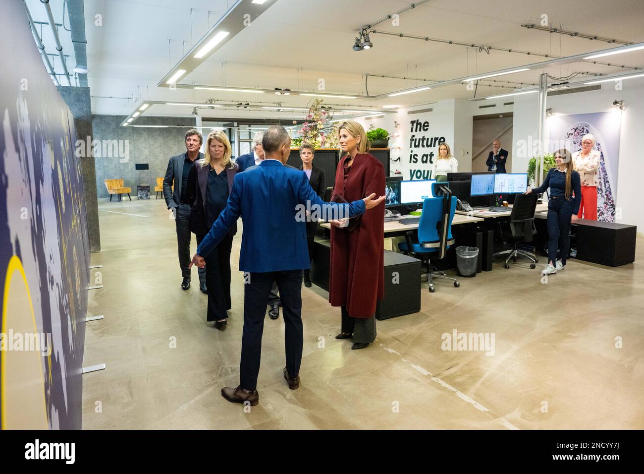 Queen Maxima on a working visit to FastFeetGrinded in Heerhugowaard ...