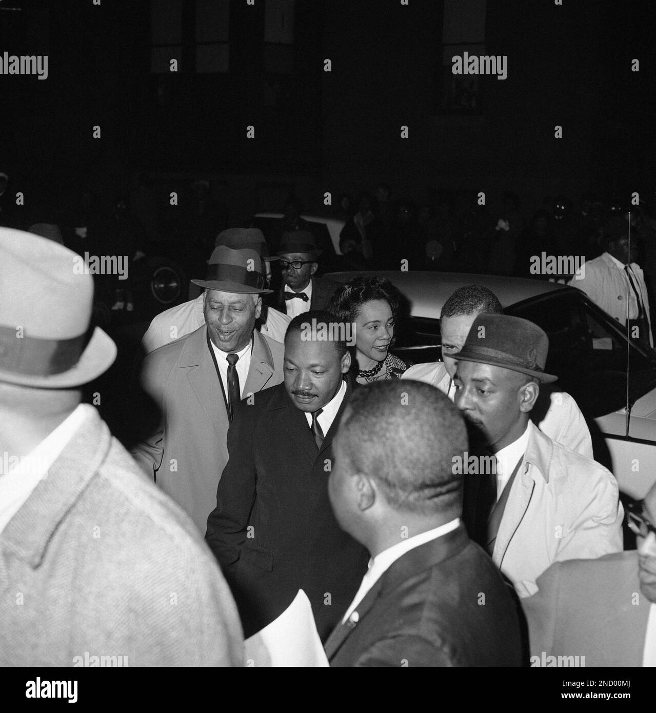 Dr. Martin Luther King Jr., the civil rights leader, arrives at a fund ...