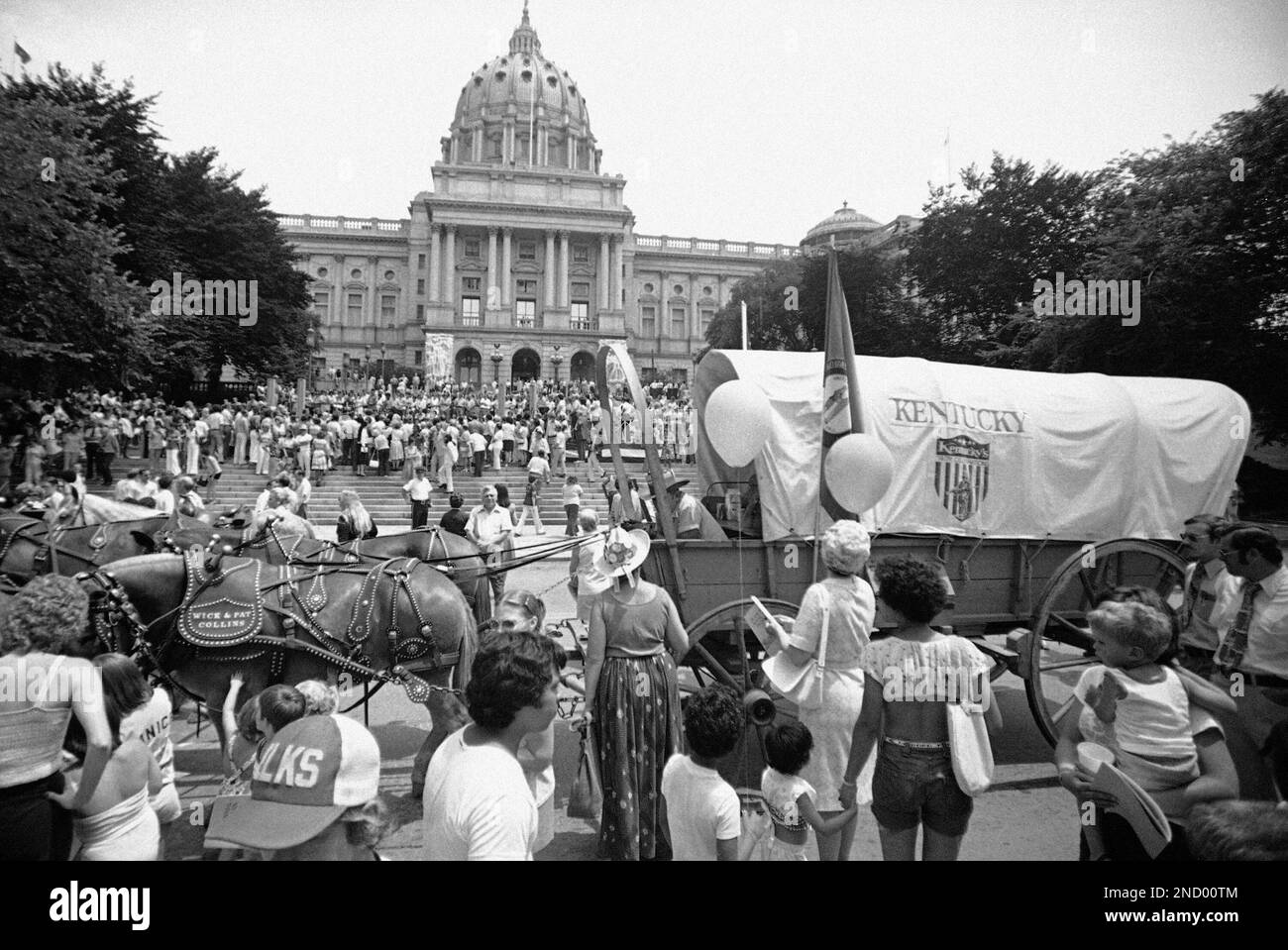 The Bicentennial Wagon Train made its way through Harrisburg, June 28 ...