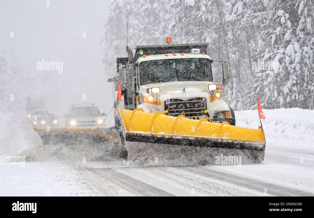 Snow Plough America Stock Photo - Alamy