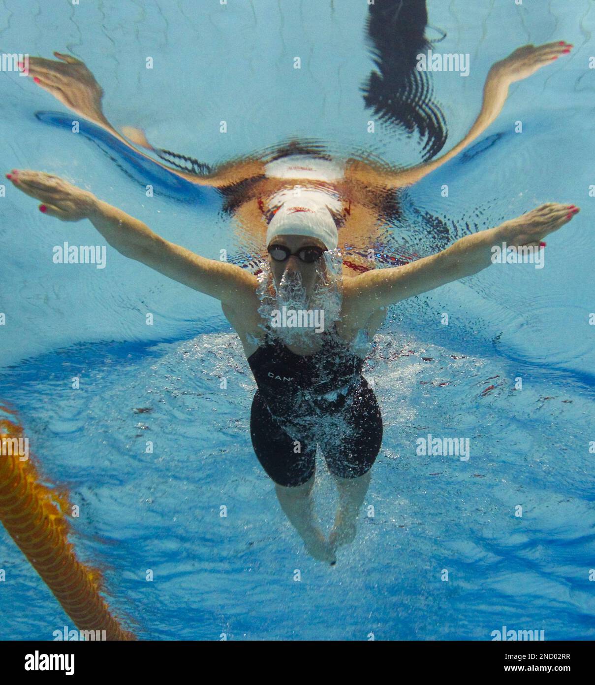 Canada's Annamay Pierse competes in a Women's 200m Breaststroke heat ...