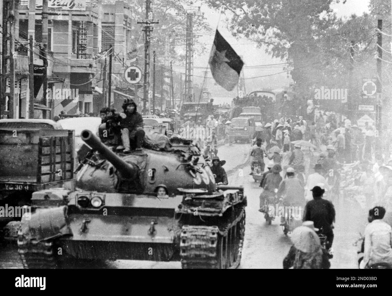 In this March 29, 1975 photo, North Vietnamese soldiers man an armored ...
