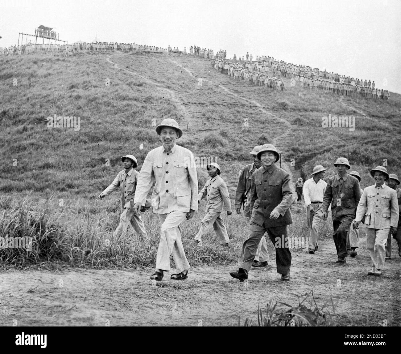 In this 1957 photo, Vietnamese President Ho Chi Minh, left, and Gen. Vo ...