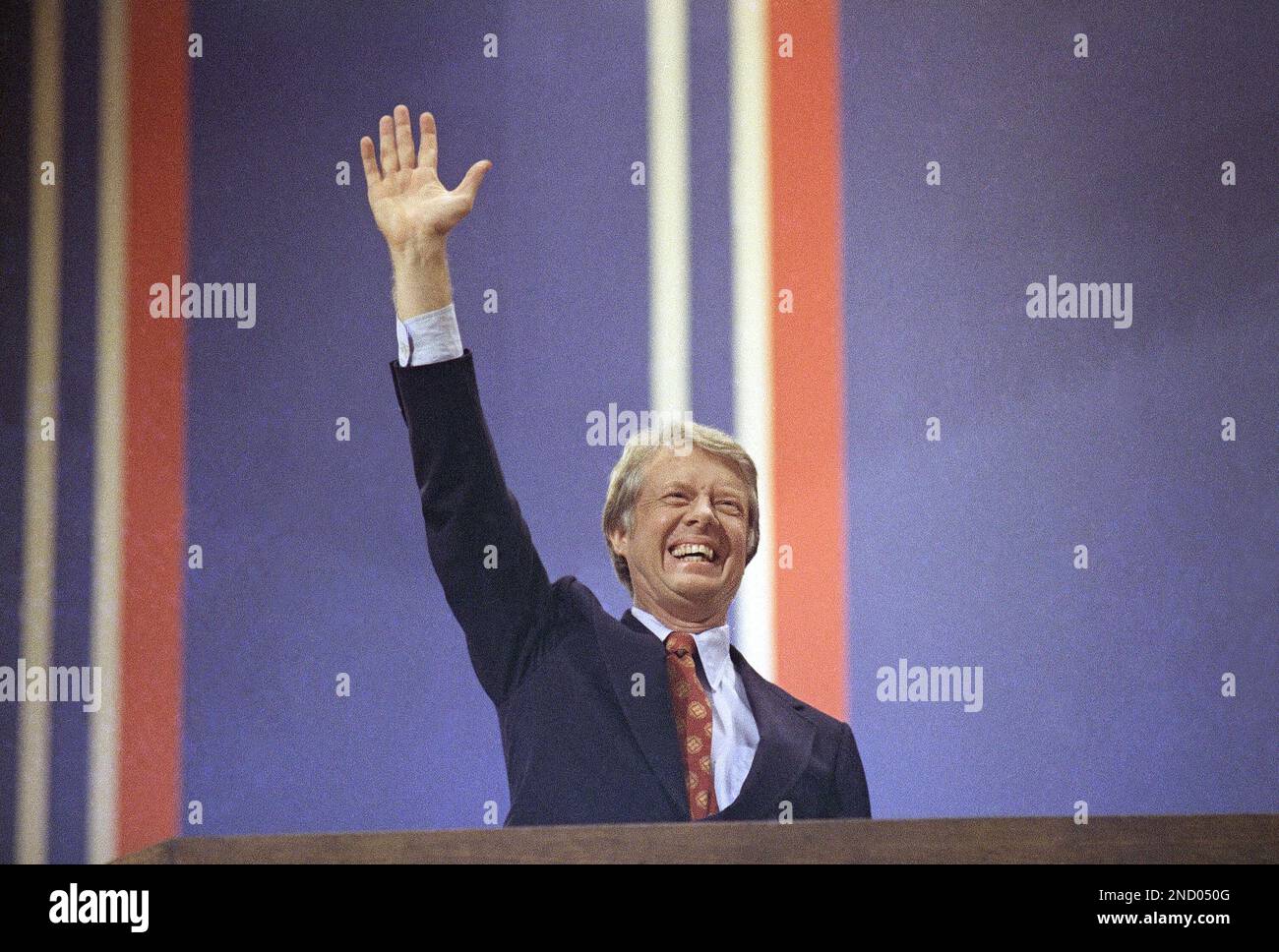 Jimmy Carter on the final of the national democratic convention in ...