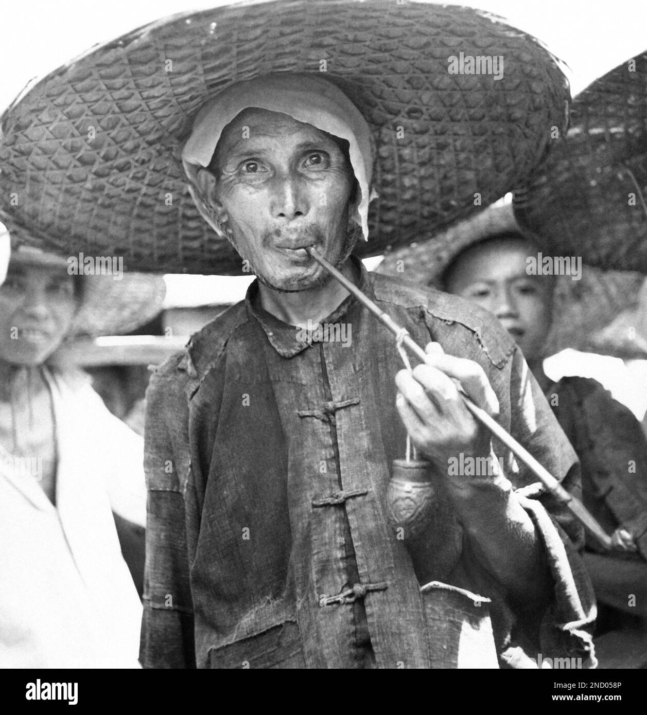 This Chinese coolie, one of the men employed in the construction of ...