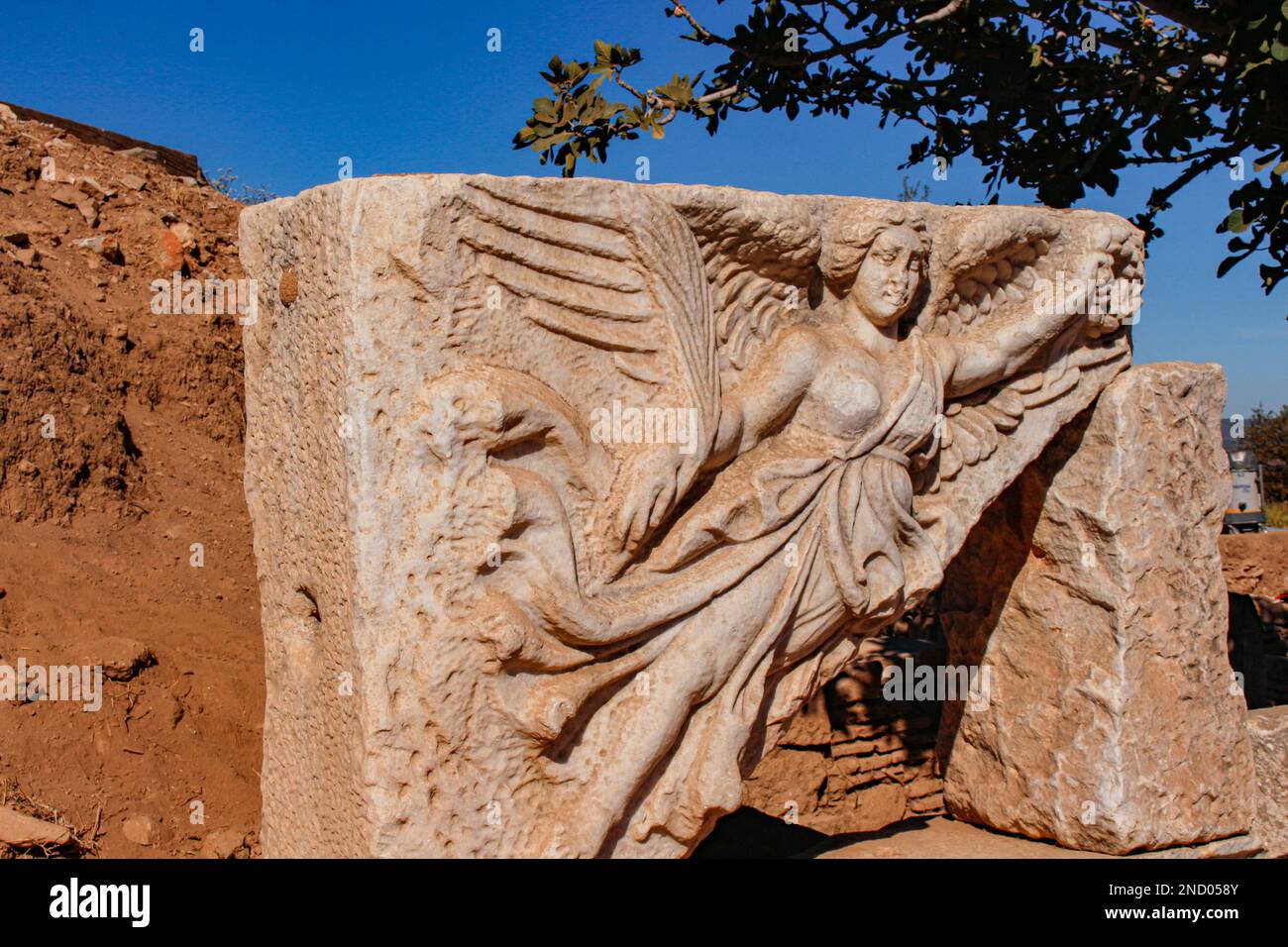Ancient city Ephesus (Efes) in Turkey. Ancient architectural structures ...