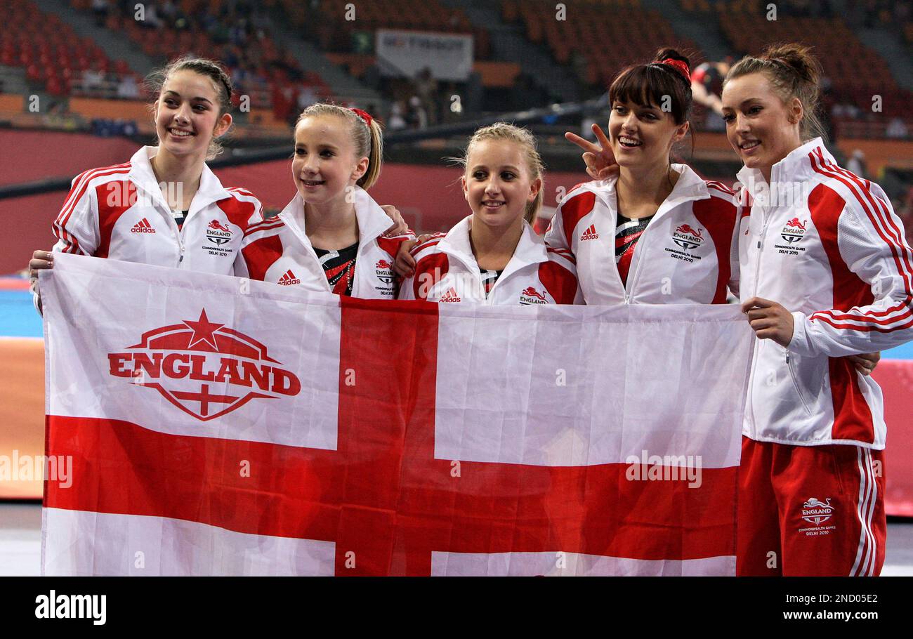 England's team with Laura Edwards, Jocelyn Hunt, Charlotte Lindsley ...