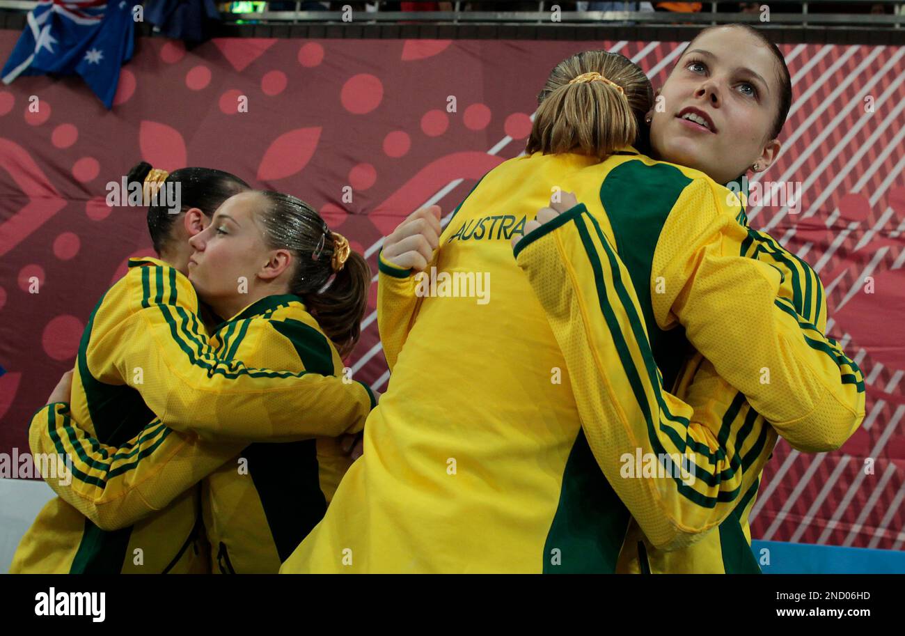 The Australian gymnastic team with Georgia Bonora, Emily Little, Lauren ...
