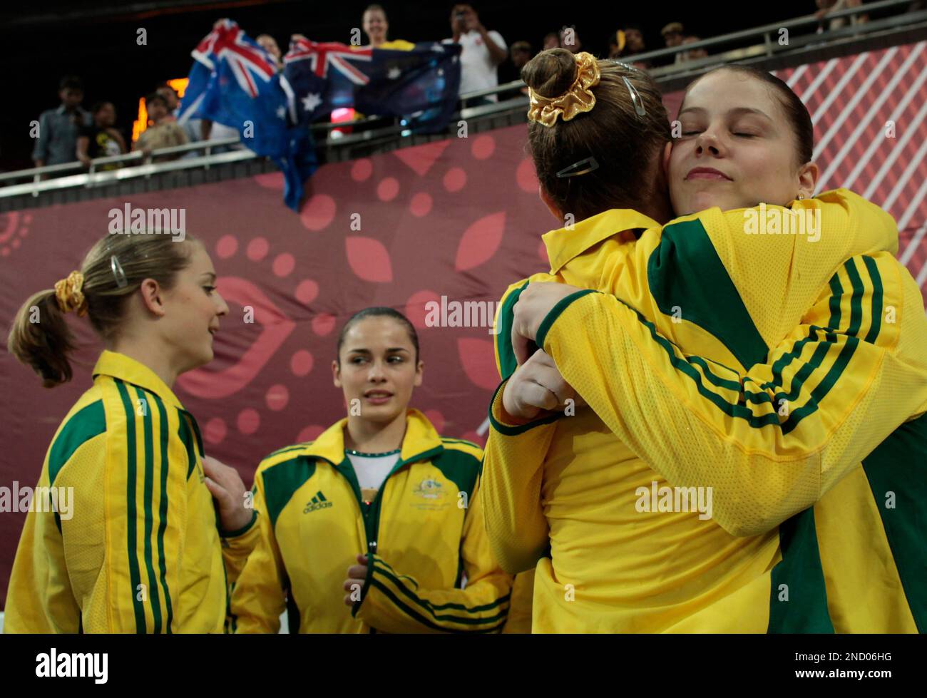 The Australian gymnastic team with Georgia Bonora, Emily Little, Lauren ...