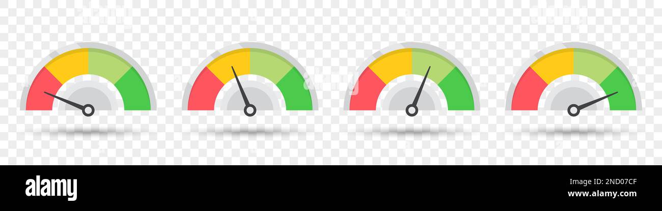Set of colorful rating indicator icons in a flat design Stock Vector ...