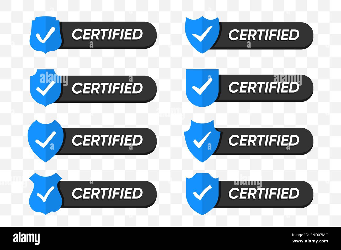 Certified label template badge with check mark icon hi-res stock ...