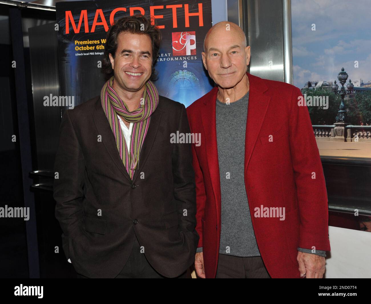 Director Rupert Goold, left, and actor Sir Patrick Stewart attend the ...